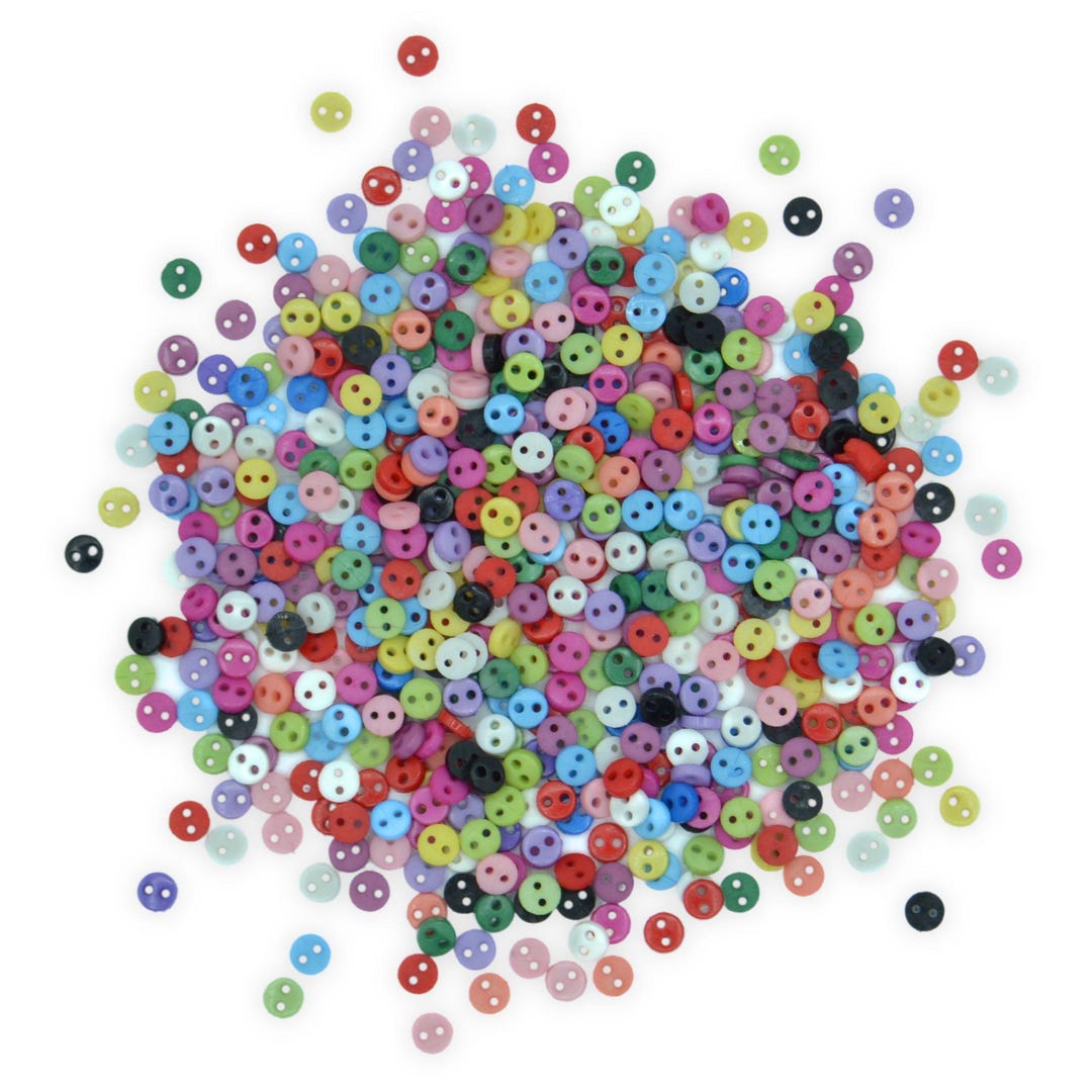 4mm Mini Buttons for Dolls & Soft Toys Clothes - Choice of Shapes ...