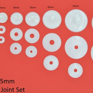 55mm Slim Joints - Plastic Animal Joints for Dolls, Soft Toys & Teddy ...