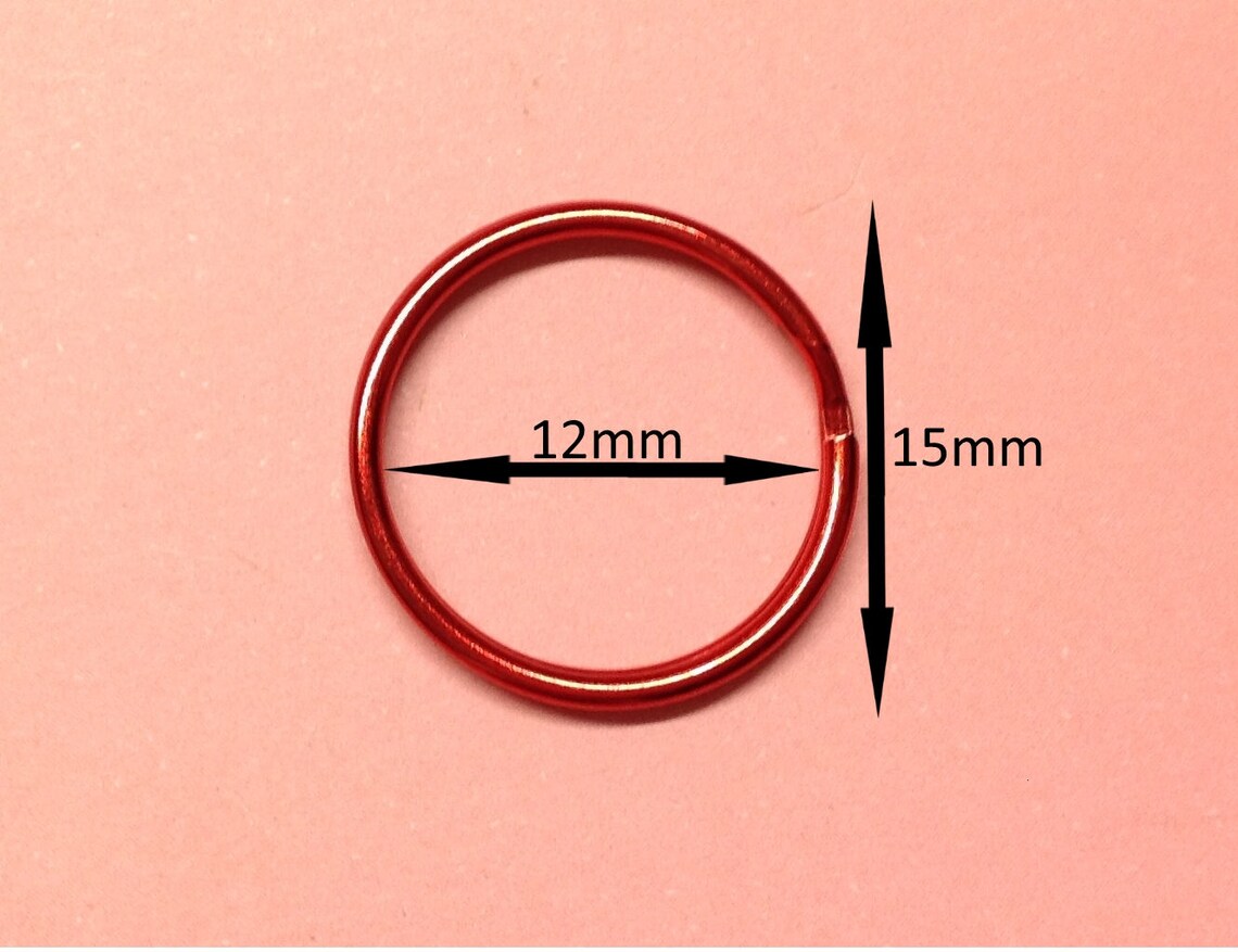 15mm Plain Round Double Loop Split Ring Choice of Colours & | Etsy UK