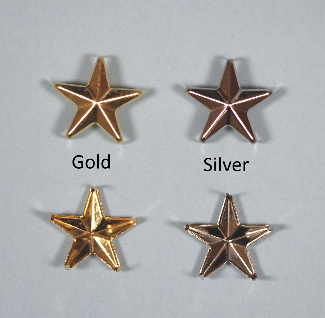 15mm Gold Star Rivets for Metalcraft, Leatherwork, Shoes, Bags, Jean ...