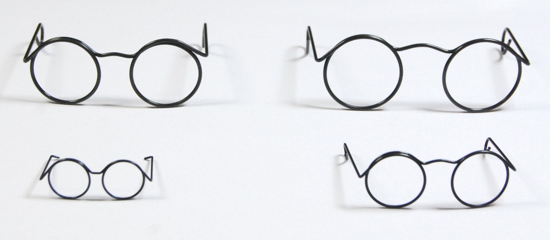 BLACK - Toy Glasses - Mini Spectacles for Dolls or Santas - Choice of ...
