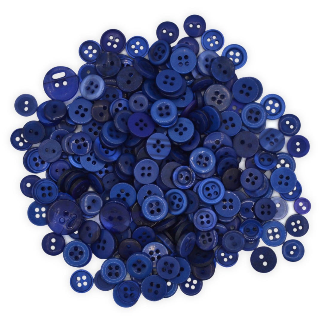 Royal Blue Buttons - Various Mix Sizes & Weights - Vibrant Colours ...