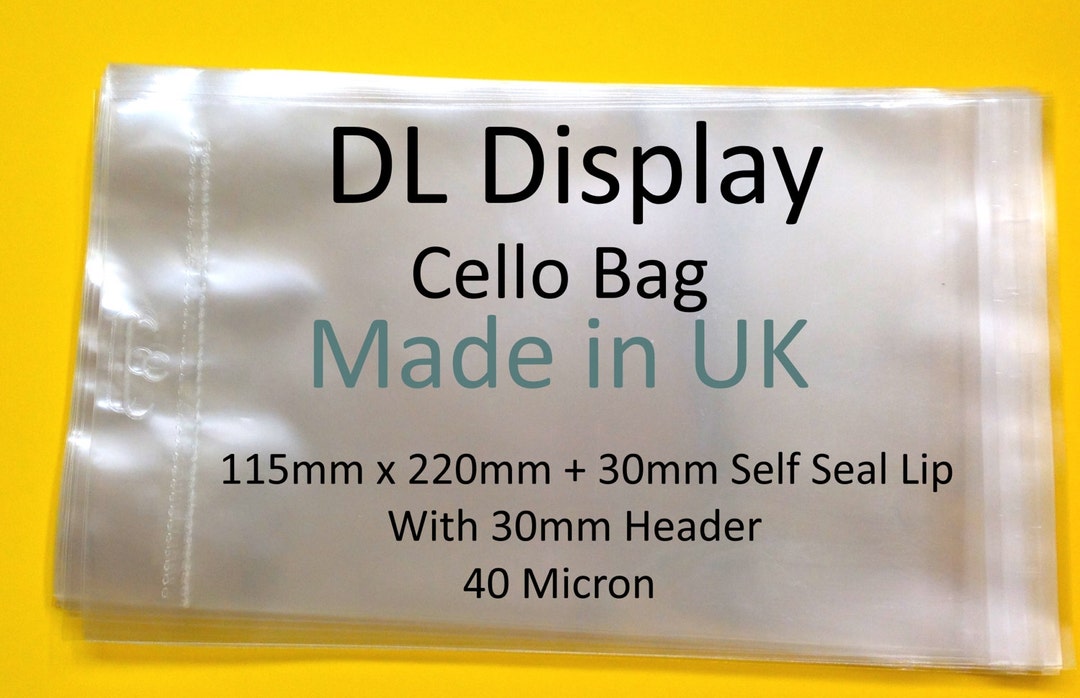 EUROSLOT DL Card Cello With Header & Euroslot - 115mm X 220mm + 30mm ...
