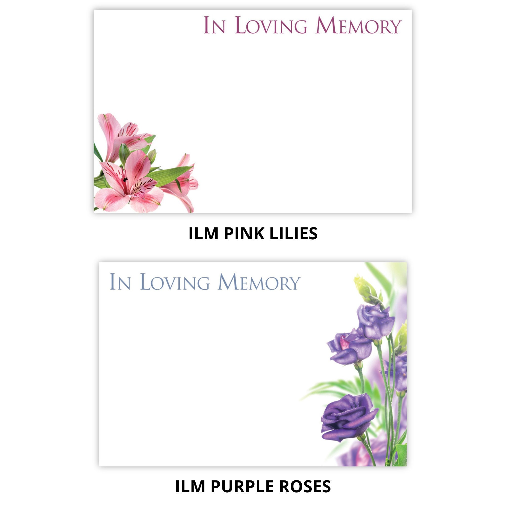 In Loving Memory Flower Message Cards 60mm X 90mm Blank - Etsy UK