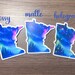 Wisconsin Northern Lights State Outline Sticker, up North Midwest Night ...