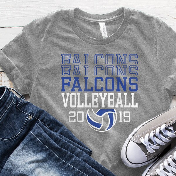 Falcon Volleyball Svg - Etsy