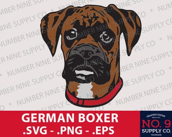 Boxer Dog SVG Boxer Dog Cut File Boxer Dog Cricut Boxer Dog - Etsy
