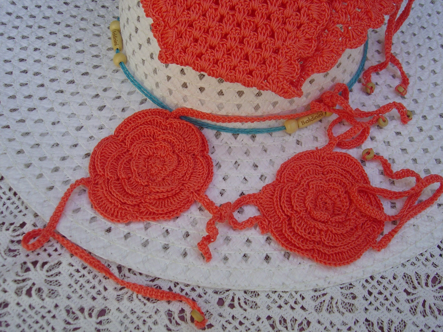 Crochet Bikini Set for Young Girls Crochet Swimsuit Bikini for Teenager ...