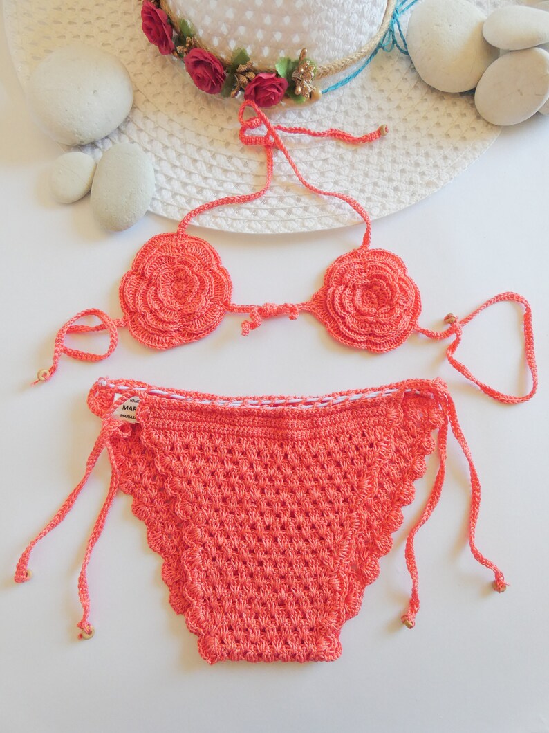 Crochet Bikini Set For Young Girls Crochet Swimsuit Bikini Etsy