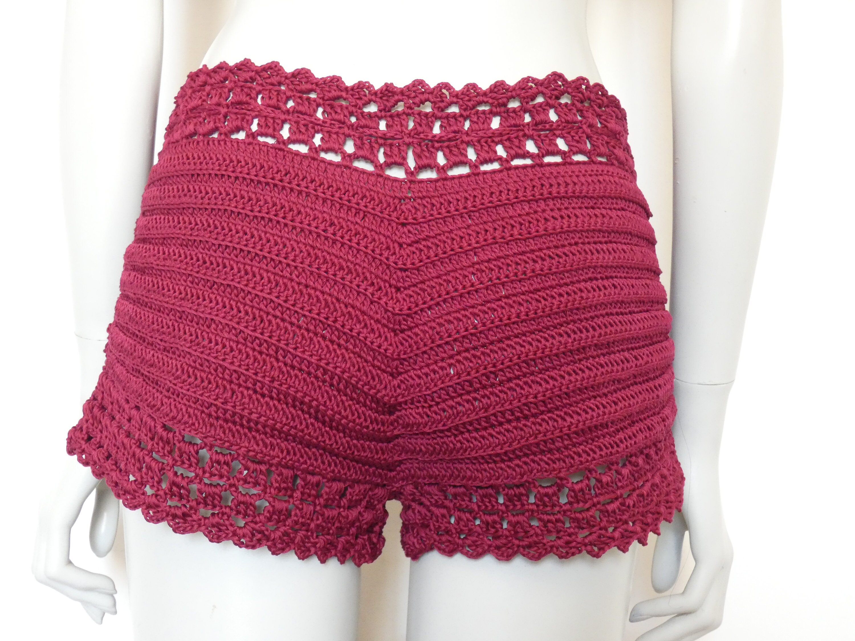 Crochet Women Shorts, Summer Crochet Shorts - Etsy