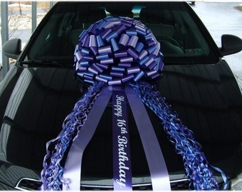 30 Big Purple Magnetic happy Birthday Car - Etsy
