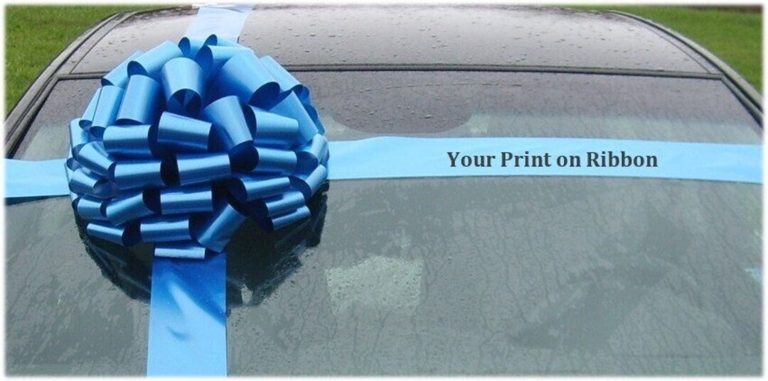 Affordable Large Royal Blue Car Bow Windshield Gift Kit Ribbon to Wrap ...