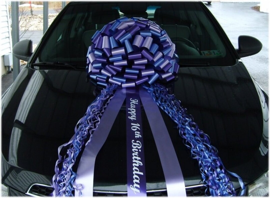 Big Car Bow Ready Made Ribbon Bows in Color Choices USA Handmade Free ...