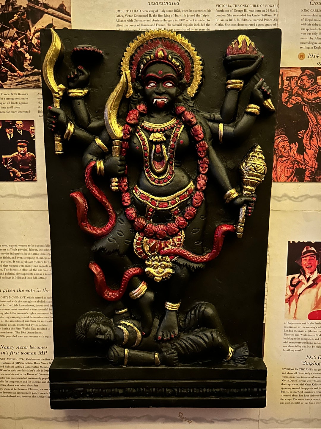 Kali Ma Goddess Plaster Wall Shrine/ Plaque - Etsy