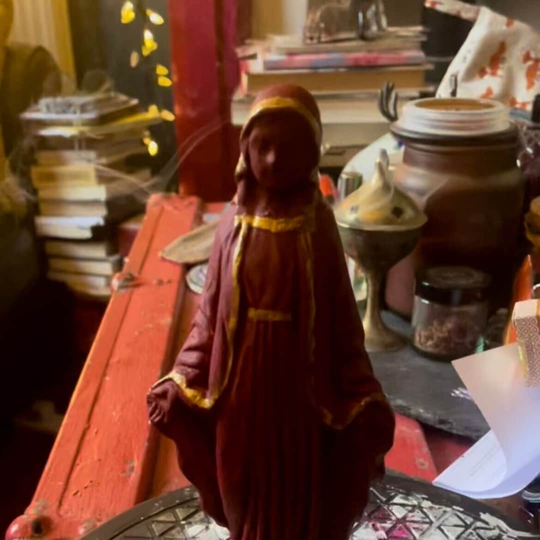 Red Goddess Mary, Lilith, Babalon, Magdalene Statue. Pagan, Witch Altar ...