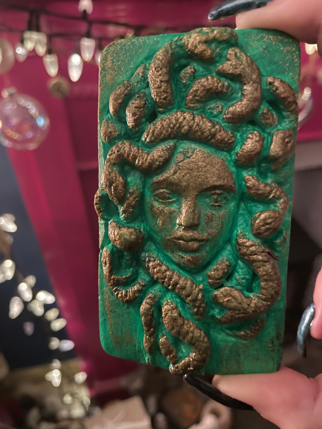 Medusa , Goddess of Snakes, Rebirth and Women, Plaster Altar Tile. - Etsy