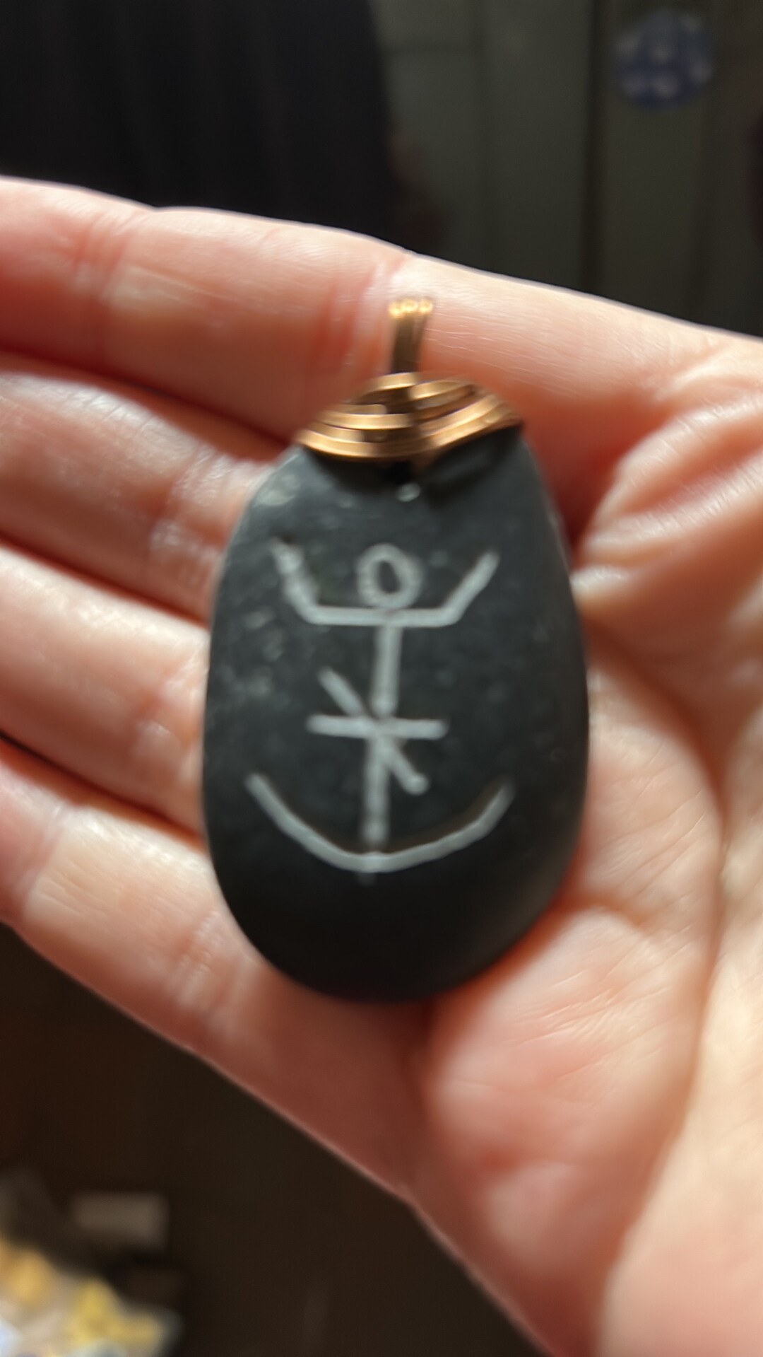 Your Own Carved Sigil Pebble Pendant - Etsy