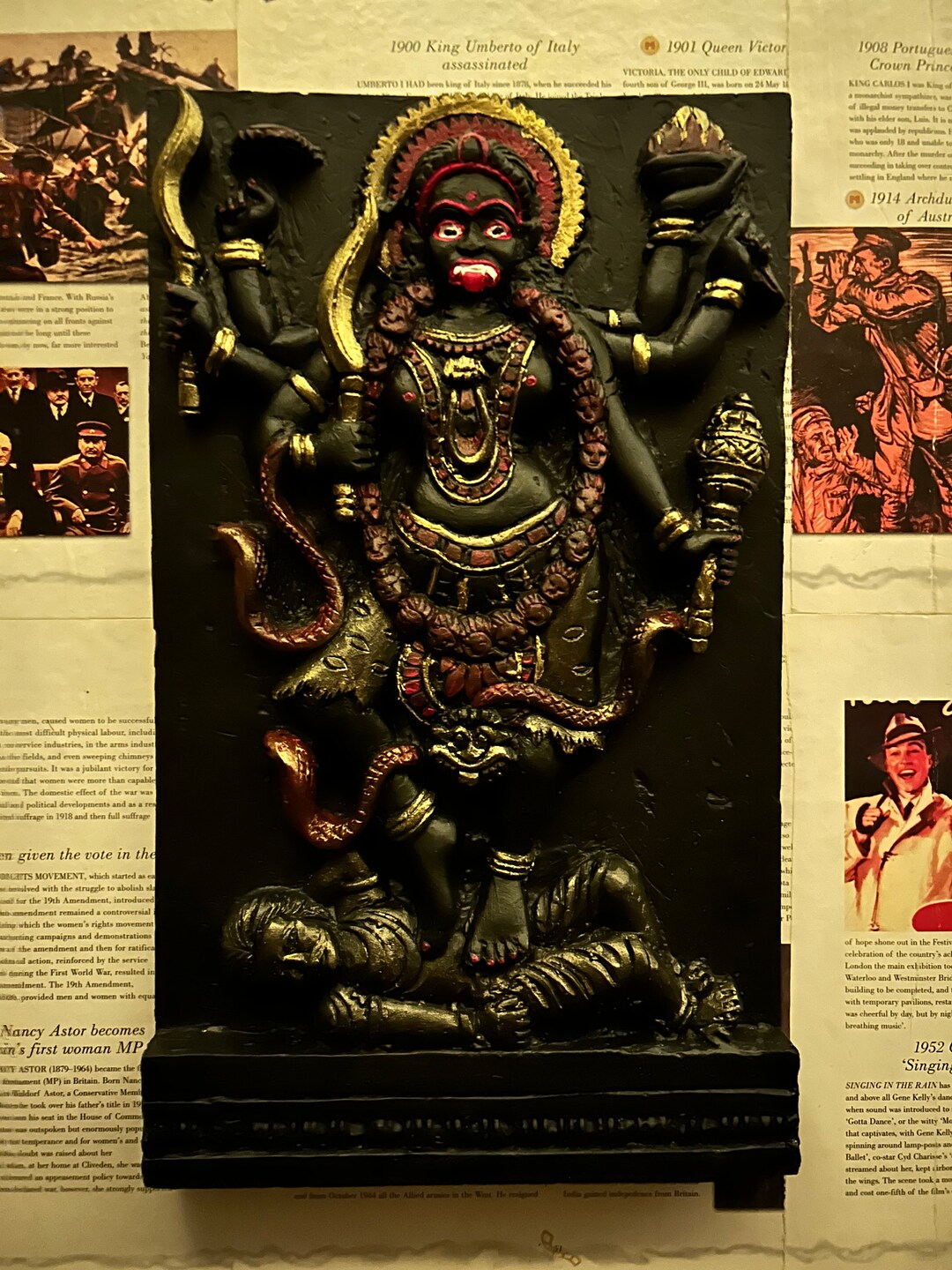 Kali Ma Goddess Plaster Wall Shrine/ Plaque - Etsy