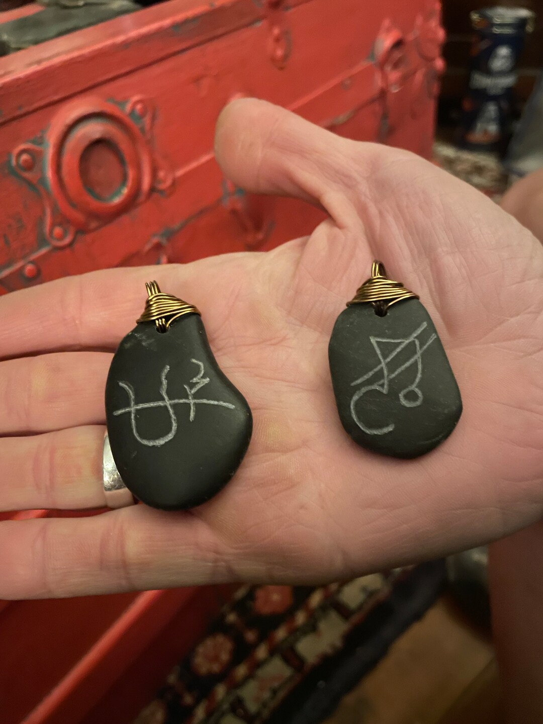 Your Own Carved Sigil Pebble Pendant - Etsy