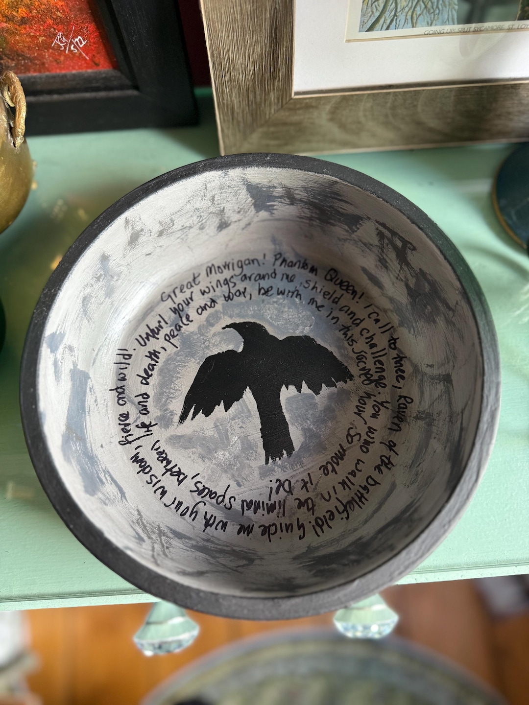 Invocation Bowl. the Morrigan Celtic Irish Offering Bowl. Pagan Witch ...