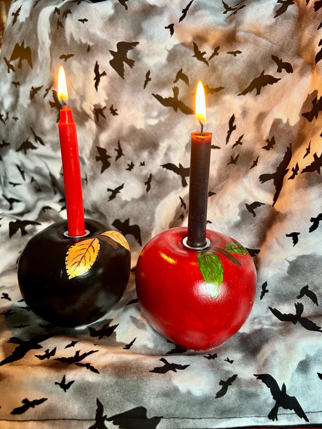 The Choosing - Apple Spell Candle Holder. Red or Black. Goddess Altar ...
