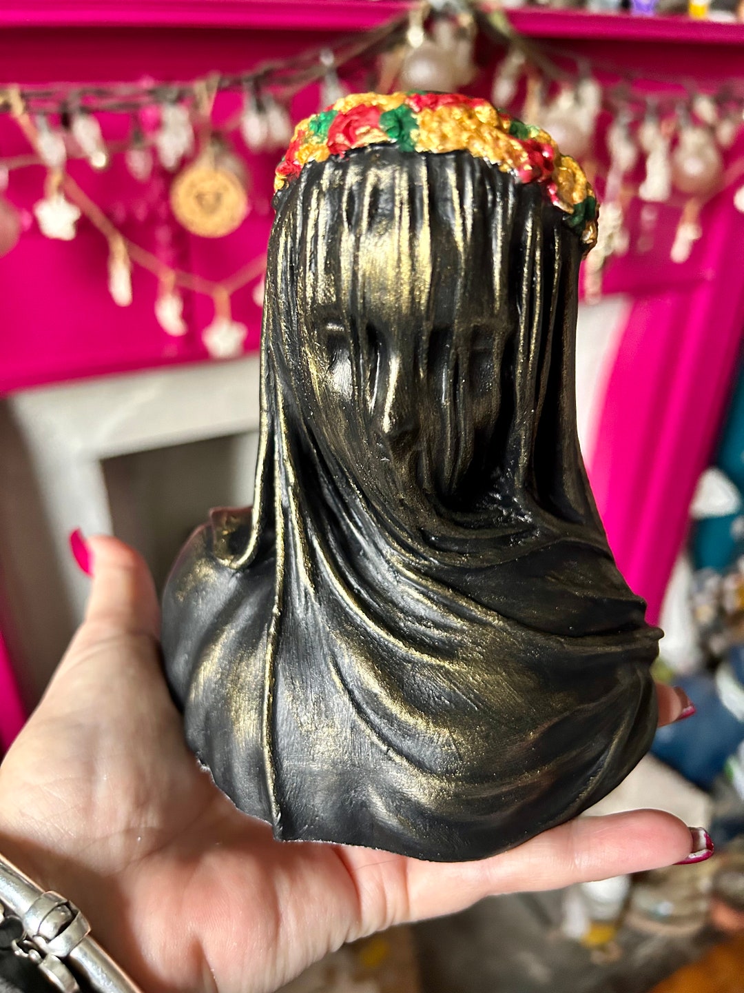Veiled Priestess Goddess Statue Dark Goddess - Etsy Veiled Priestess Goddess Statue Dark Goddess - Etsy