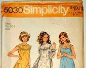 Simplicity Sewing Pattern 5030 Miss 8-10 1972 | Etsy