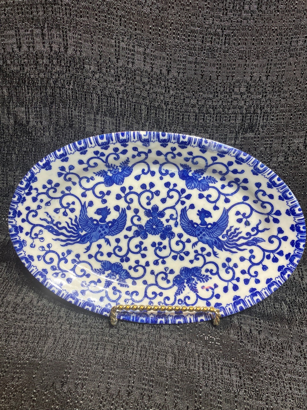 Blue White Japan Double Dragon Platter - Etsy