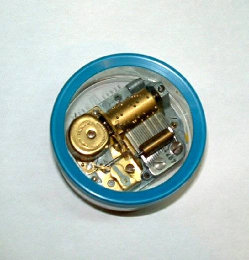 1980s Music Box paper weight in original box that plays Brahms Lullaby ...