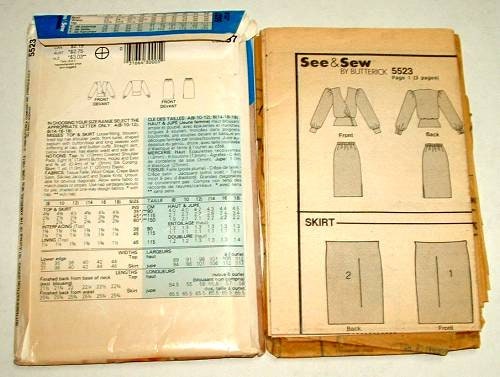 Butterick See Sew Sewing Pattern 5523 Size A 8-10-12 1986 - Etsy