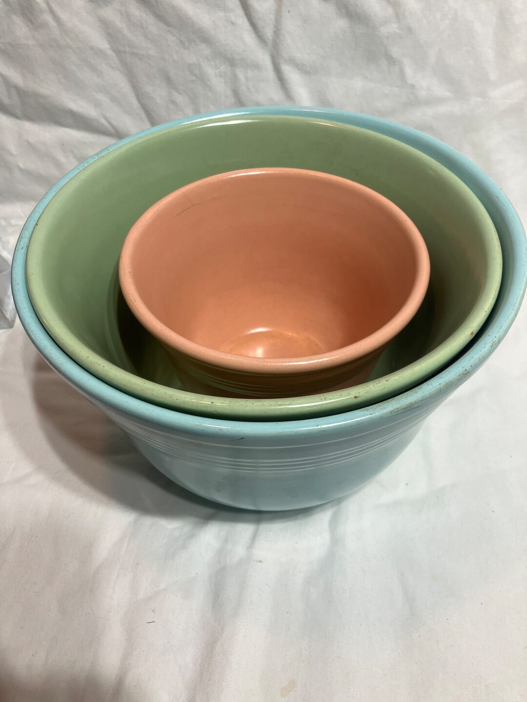 Metlox Mission Bell Pastel Nesting Bowls 704 703 701 - Etsy