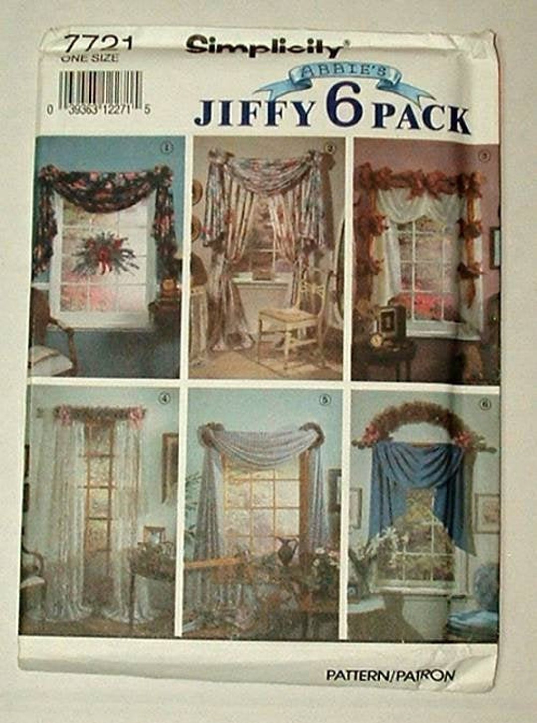 Simplicity Sewing Pattern 7721 Jiffy 6 Pack Drapes Curtains - Etsy