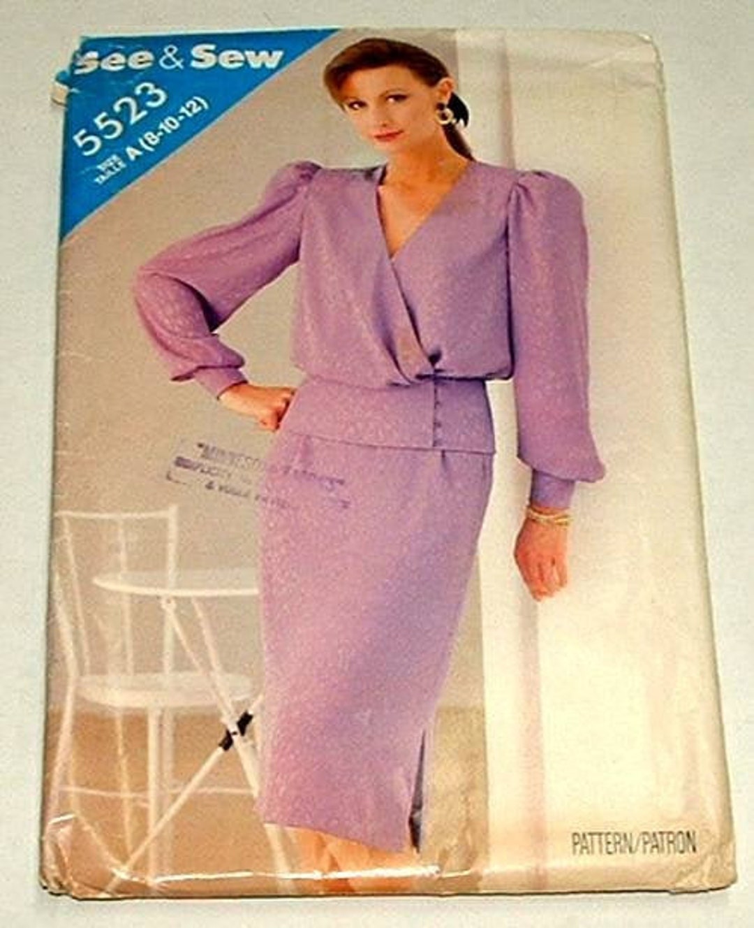 Butterick See Sew Sewing Pattern 5523 Size A 8-10-12 1986 - Etsy