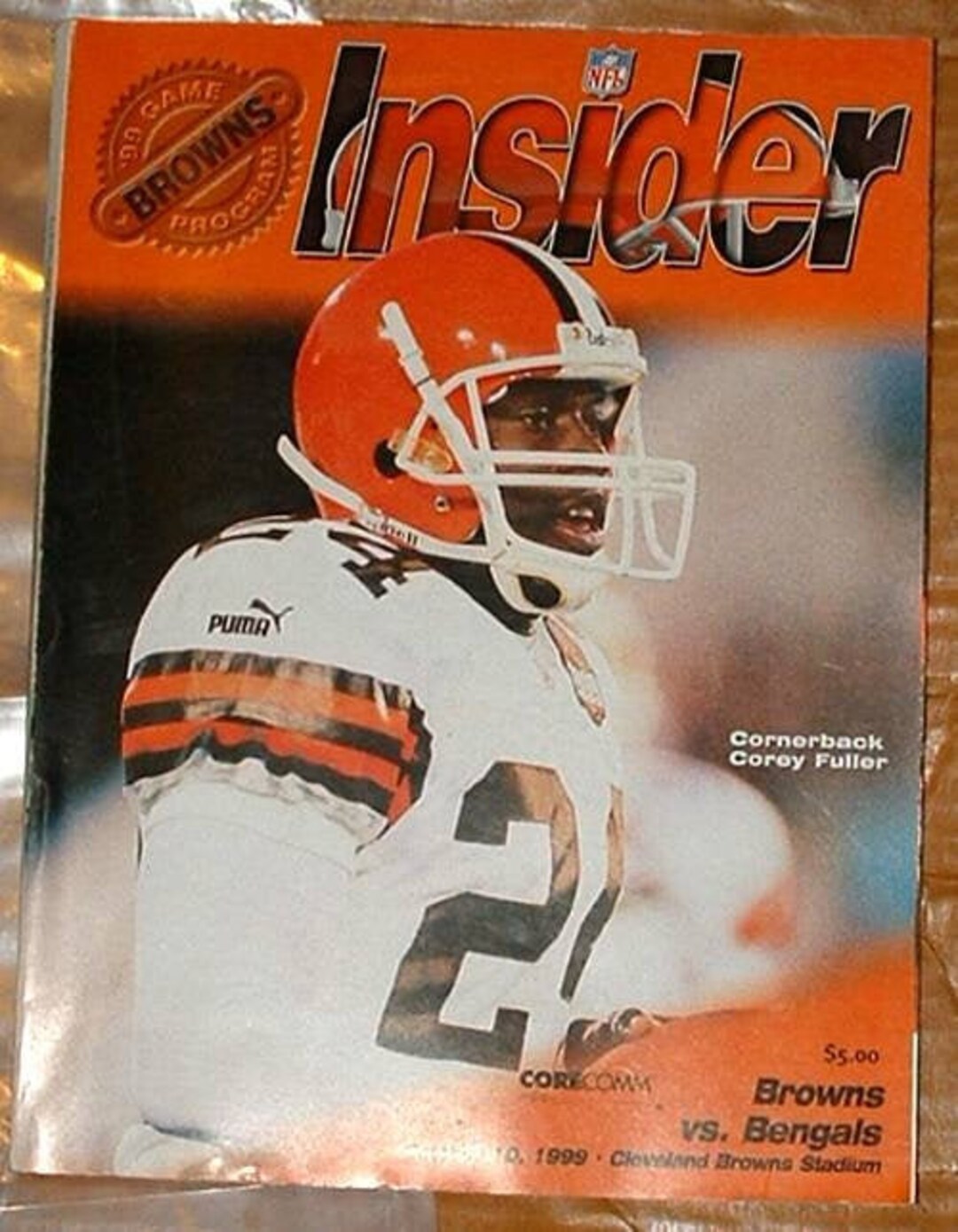 October 10 1999 Cleveland Browns Vs Bengals 99 Game Program - Etsy UK