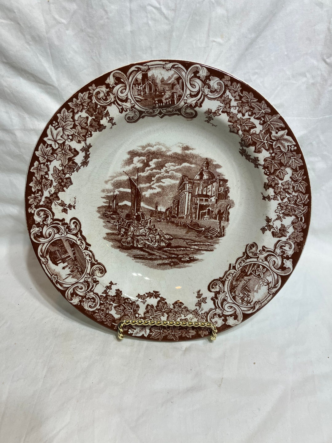 10 Inch FJ Emery Burslem, England Bowl, Cypress Pattern 1870s - Etsy