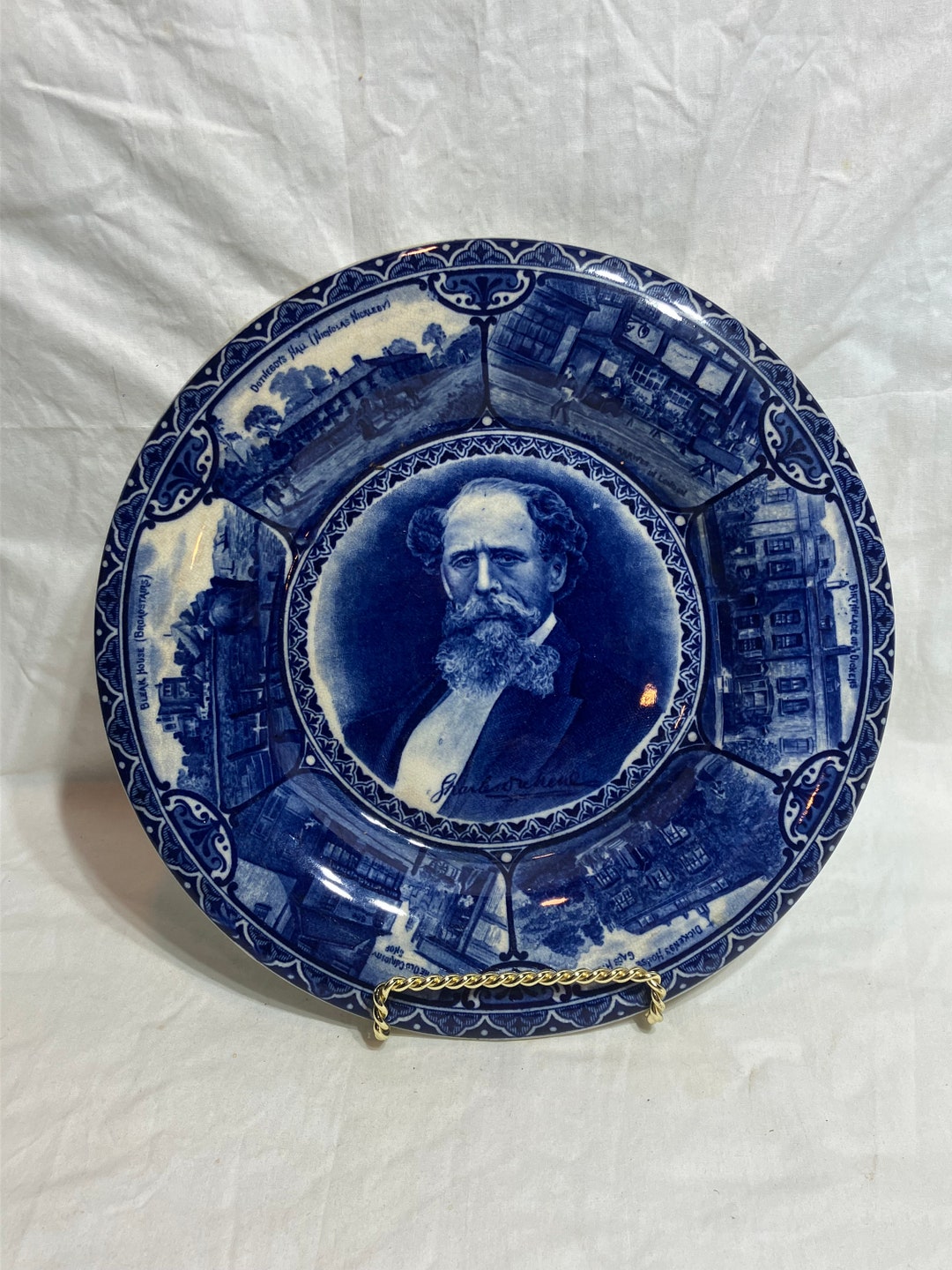 Charles Dickens Souvenir Plate Rowland Marcellus England - Etsy