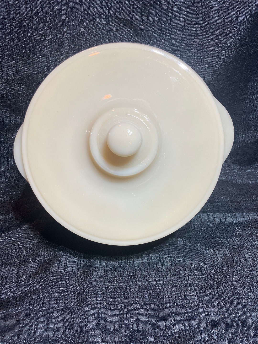 Fire King Custard Round Casserole With Lid - Etsy