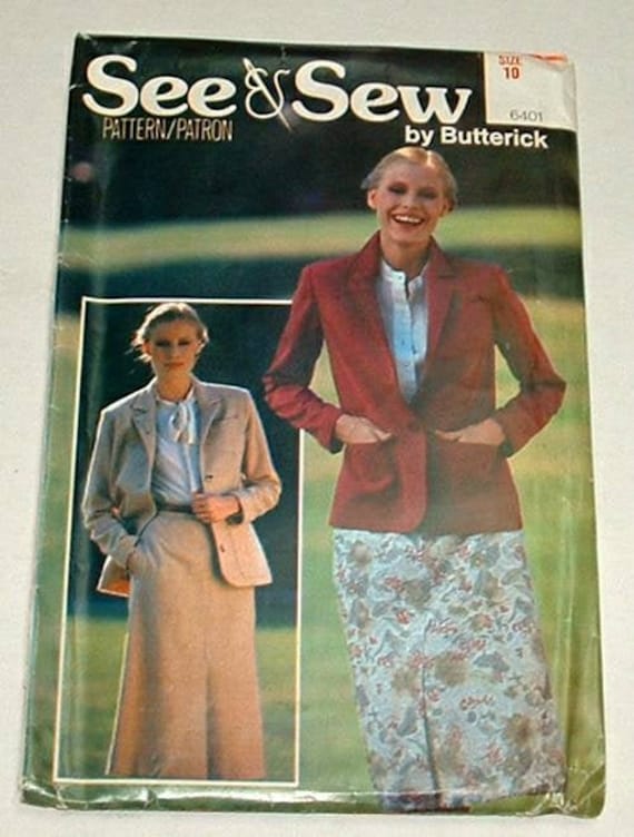 Butterick See Sew Sewing Pattern 6401 Size 10 1980 S | Etsy