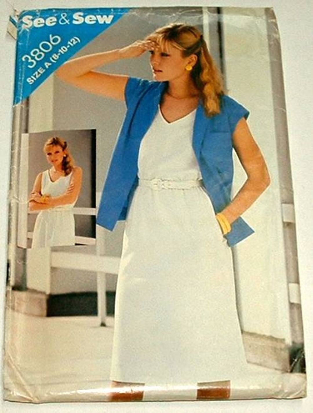 Butterick See and Sew Sewing Pattern 3806 Size A 8-10-12 1980 S - Etsy