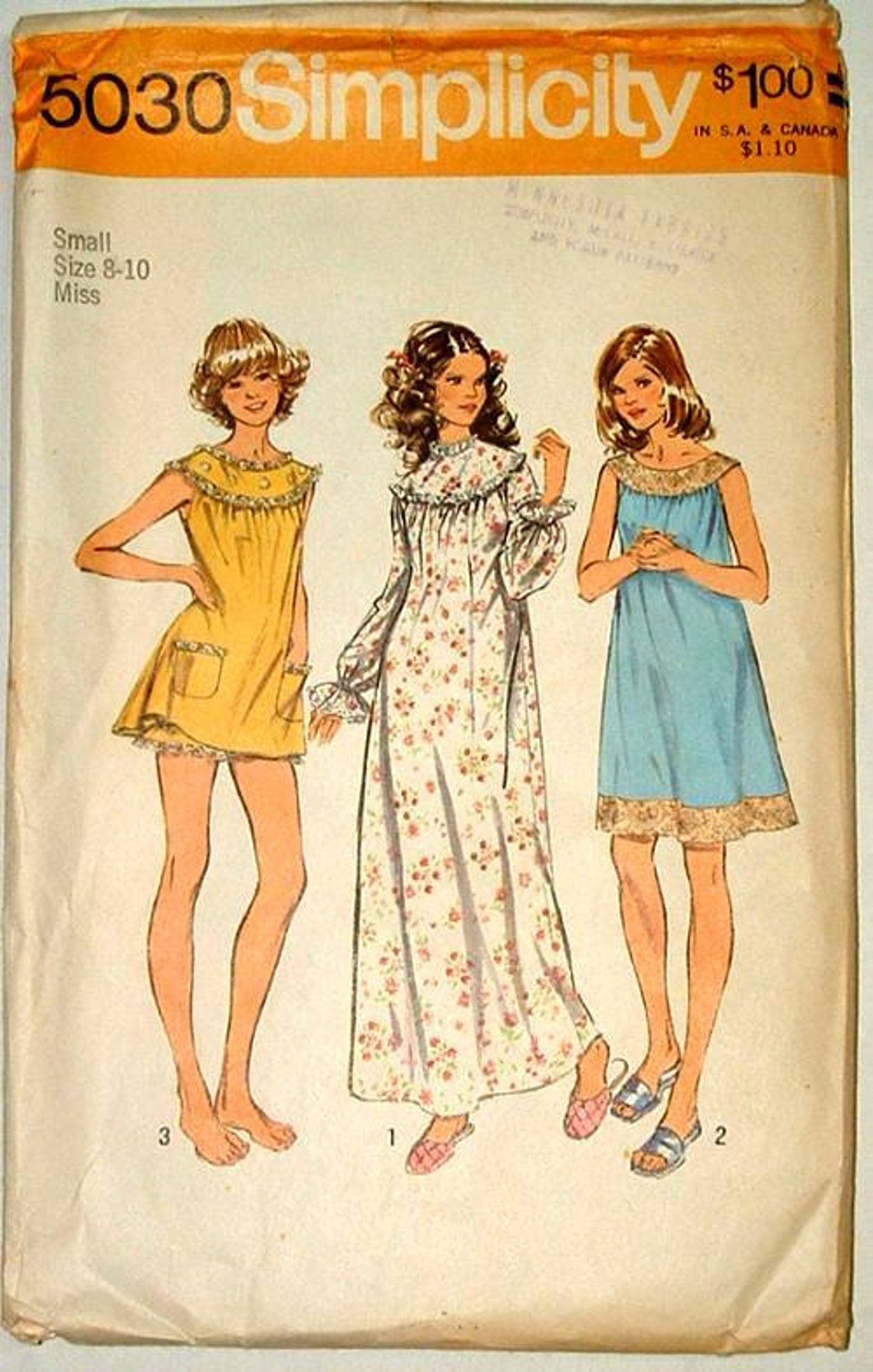 Simplicity Sewing Pattern 5030 Miss 8-10 1972 - Etsy
