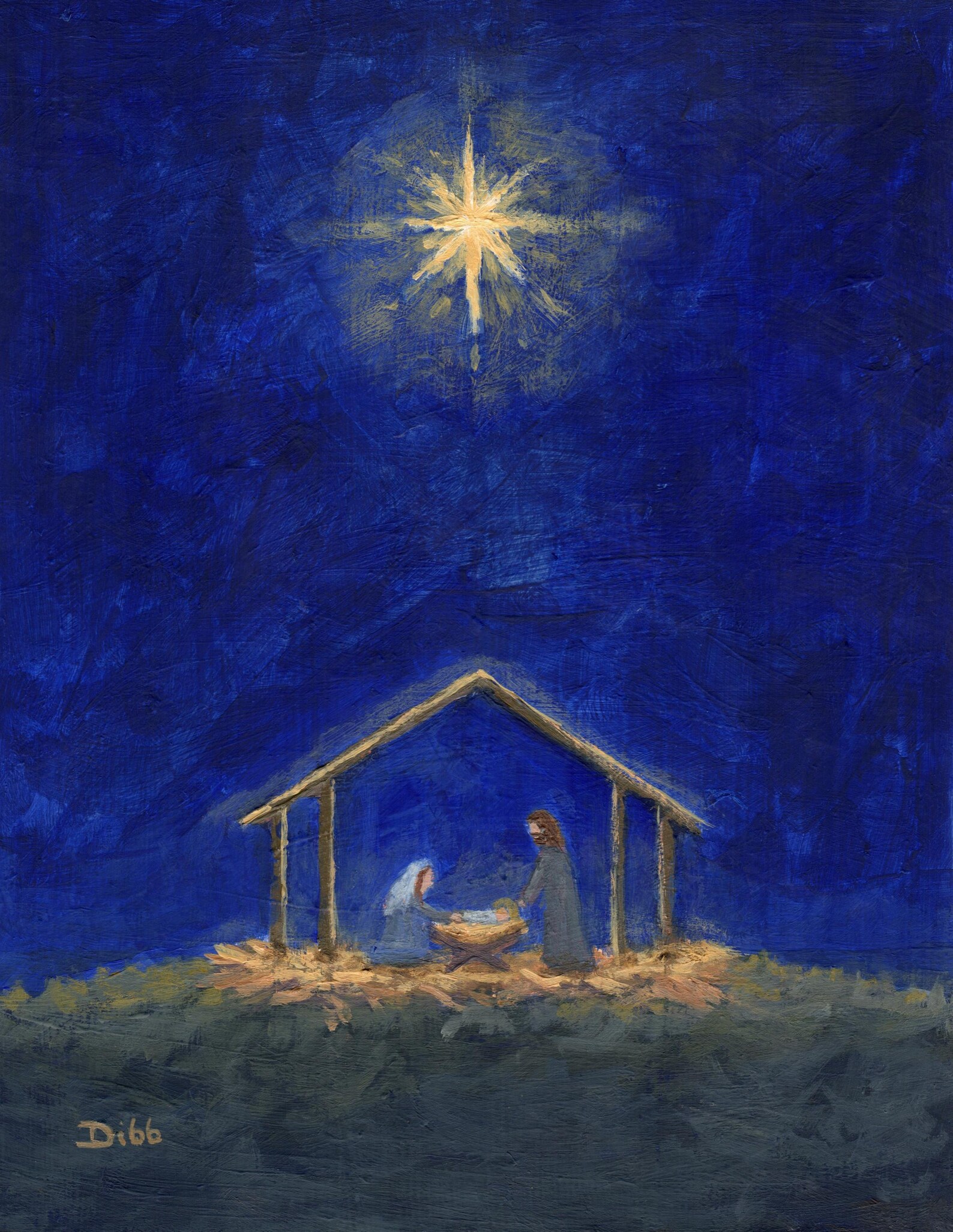O Holy Night Print - Utah Artist- 5x7 Print of Acrylic Painting - Etsy