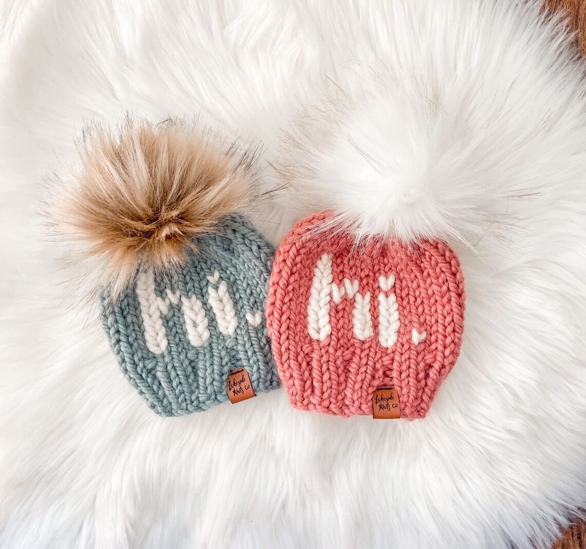 Hi Knit Toque for Newborn Baby Gift Set Baby Shower Gift - Etsy Canada