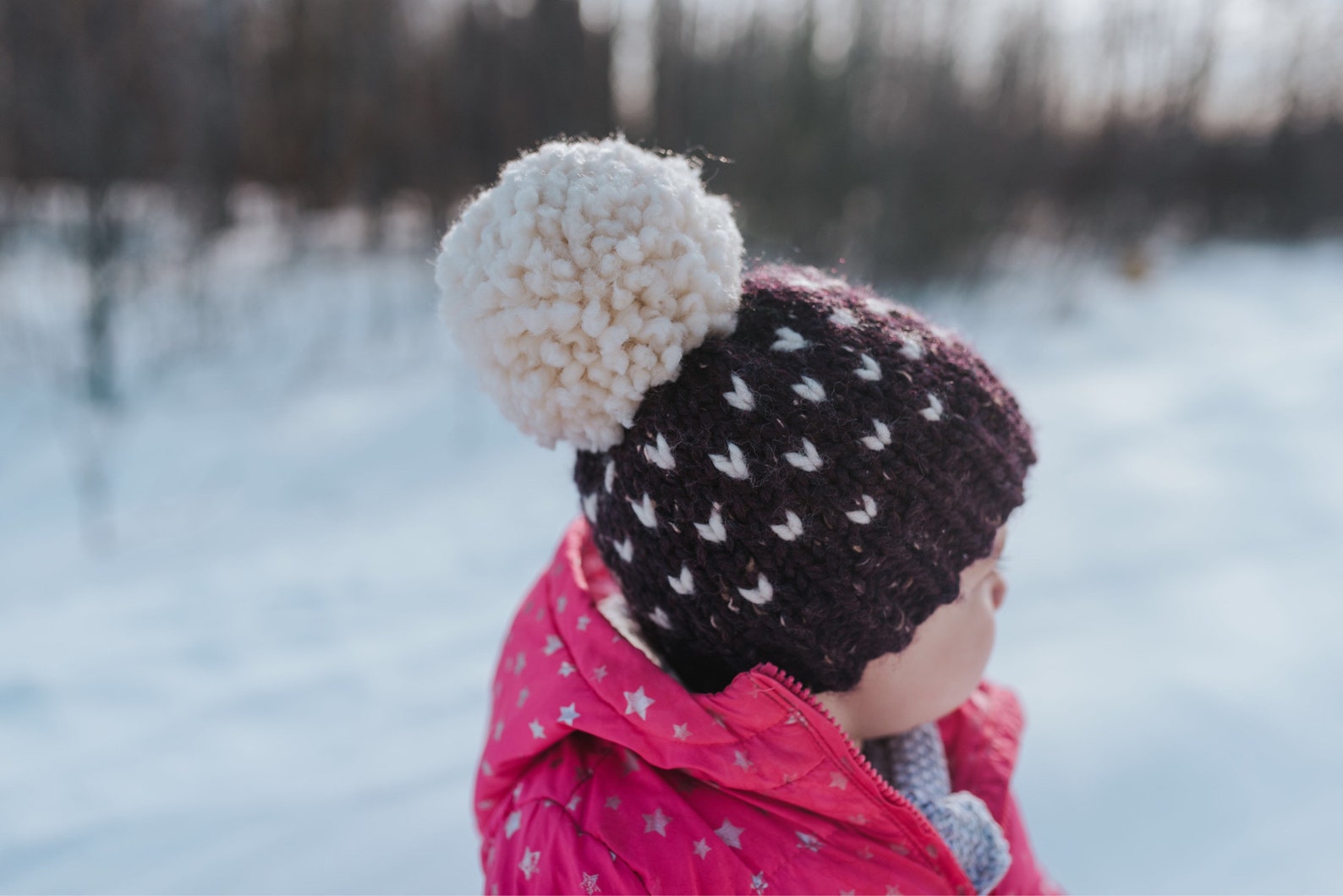 Custom Knit Hat Tiny Heart Knit Toque for baby and kids | Etsy