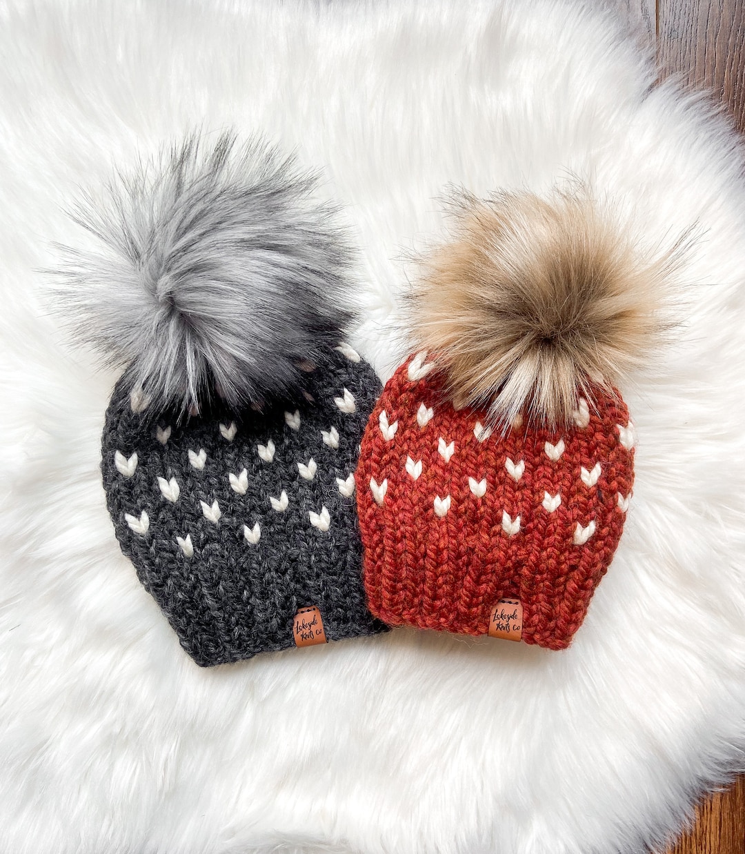 Custom Knit Hat, Tiny Heart Knit Toque, for Baby and Kids, Knitted Hat ...