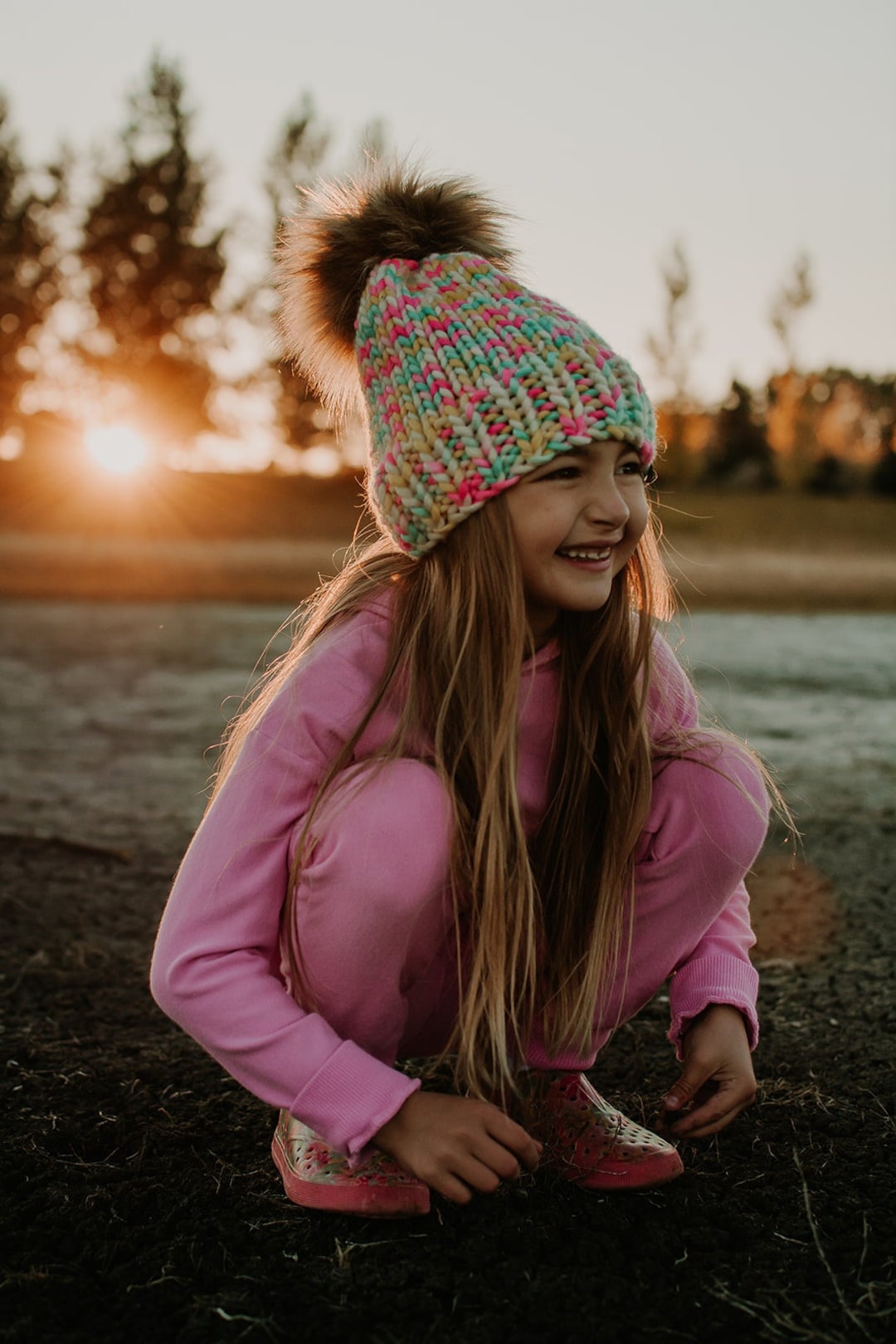 PRE-ORDER - 100% Peruvian Wool Toque, Womens and Kids Winter Hat - Neon ...