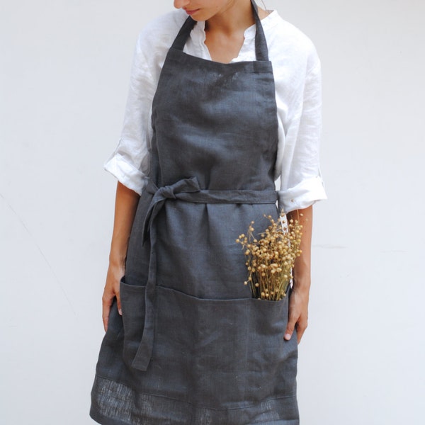 Natural Linen Apron - Etsy