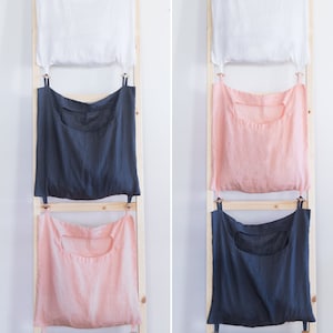 Hanging Laundry Bag, Color-coded Linen Laundry Bag, Laundry Room ...