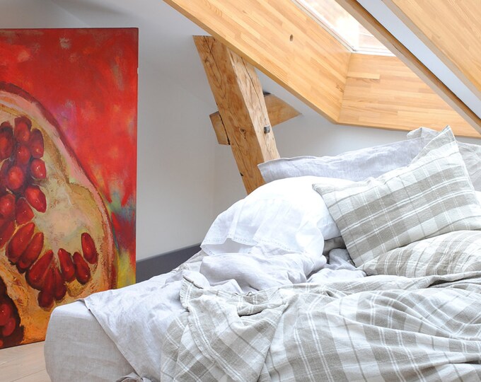 Linen Throw Blanket From Heavy Linen, Natural Summer Cover, Linen ...