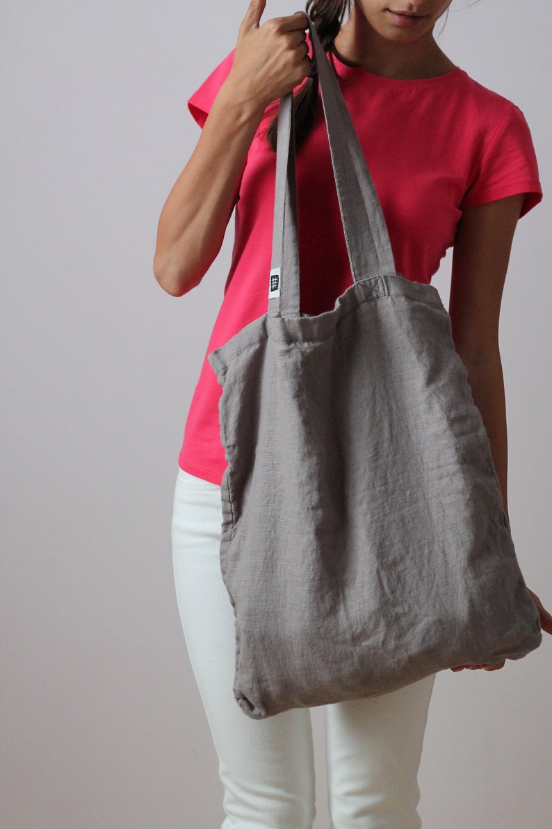 Linen Bag From Heavyweight Linen Linen Shopping Bag Handmade - Etsy
