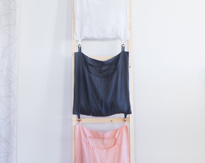 Color-coded Laundry Bag, Linen Laundry Bag, Laundry Room Organization ...